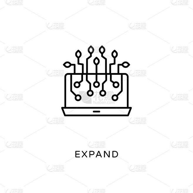 以矢量展开图标。标识