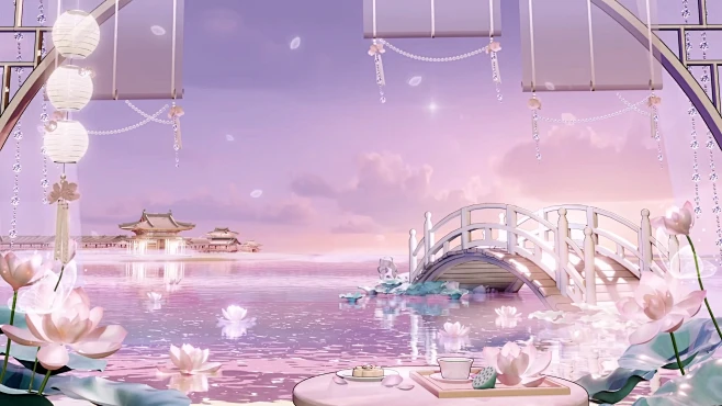 【万船屋】月夕蝶舞 七夕系列｜vup虚拟主播直播间背景_哔哩哔哩_bilibili-花瓣网