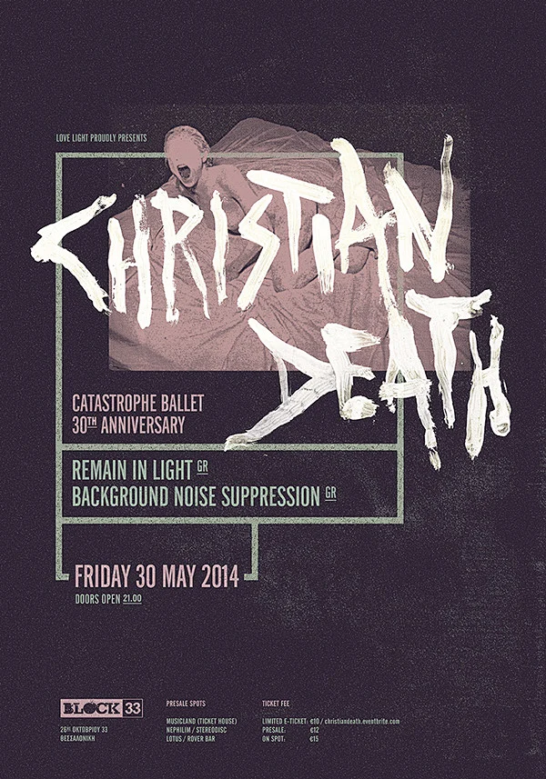 Christian Death poster : Poster designed for Christian Death ...