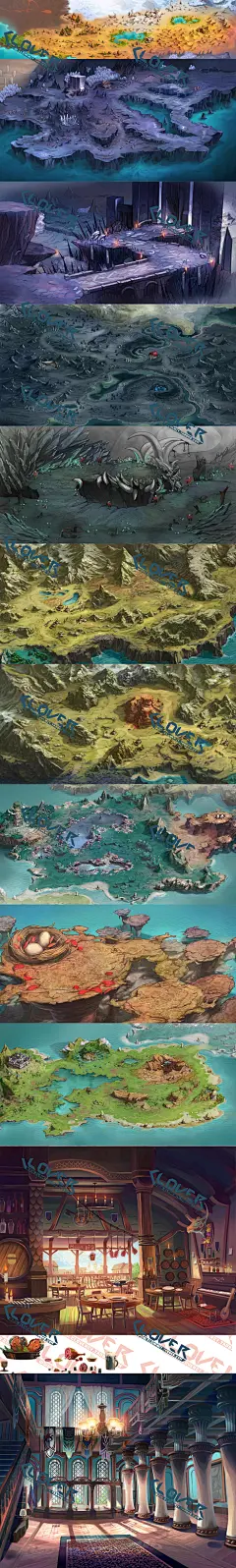 QQ仙灵2d场景图 - cgwall游戏原画-花瓣网