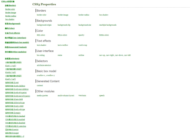 CSS3 Properties 在线手册图片_Web_代码图片素材-花瓣网
