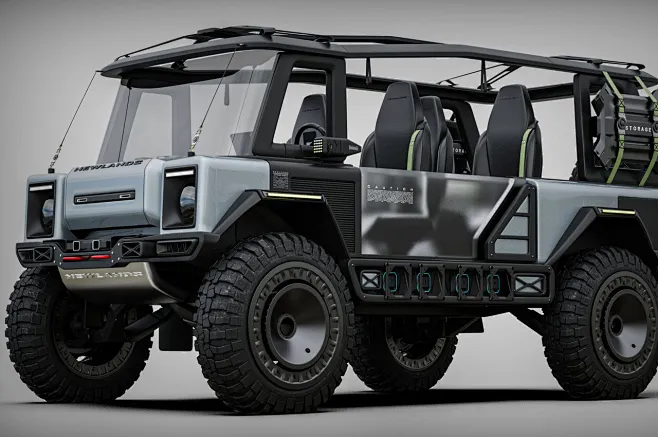 This contains an image of: Land Rover Discovery reinterpreted as ...