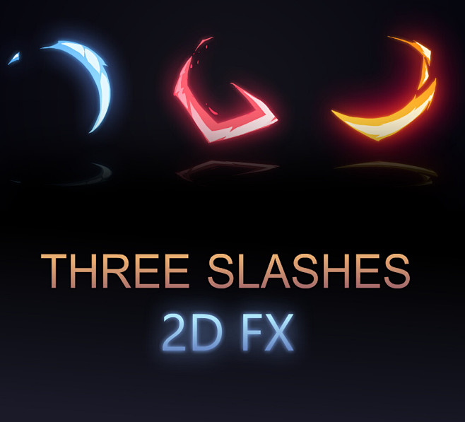 Three Slashes 2D VFX Animation