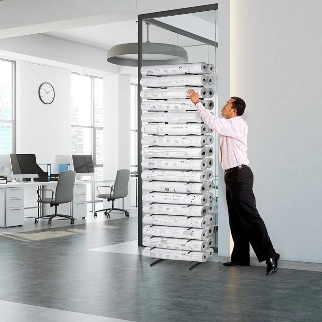 Amazon.com: Brookside Design VR165 Vis-I-rack 大容量卷文件蓝图存储架 : 办公用品