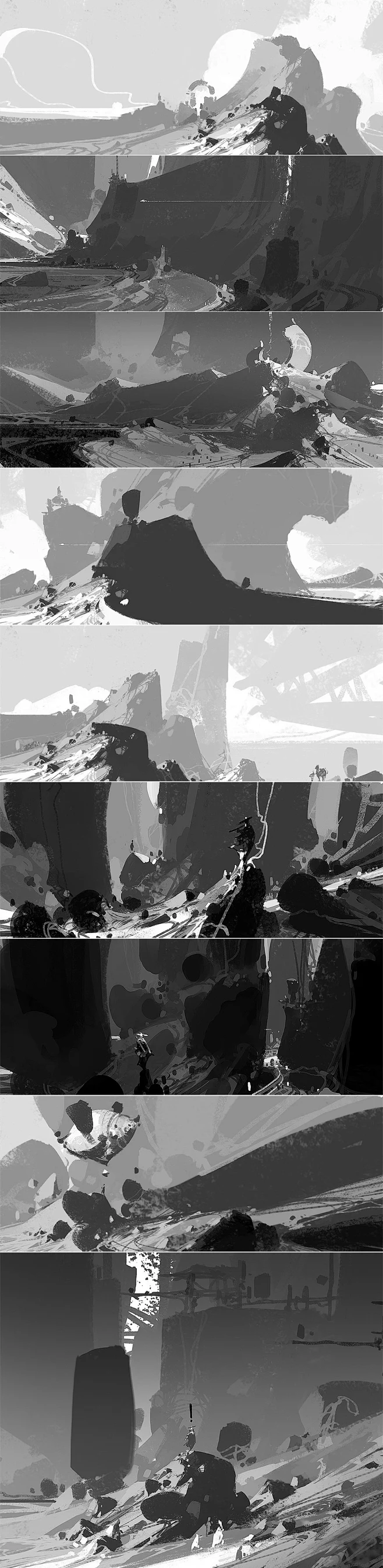 场景构图黑白构成画面构成黑白稿来自cgbook.cn (356)-花瓣网