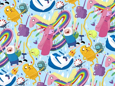 Adventure Time Pattern-花瓣网