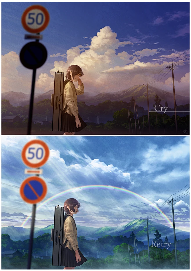 「Cry & Retry」/「mocha＠コミティアA29b」の漫画 [pixiv]图片_场景图片素材-花瓣网