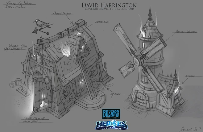 Heroes Of The Storm - Towers Of Doom Barn Concept, David Harrington ...