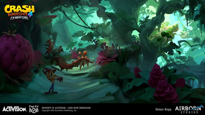 {游戏系列} 美国 Crash 4（场景，角色，UI）-花瓣网