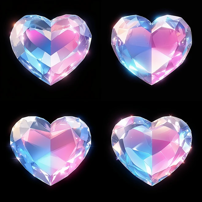 wenext_design_A_heart-shaped_gemstone_with_a_pink_and_blue_grad ...