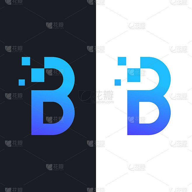 字母B标志设计图标