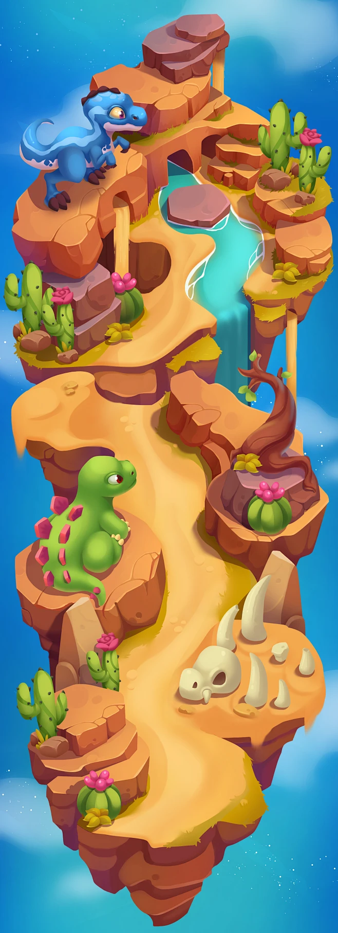 Dinosaur map game-花瓣网