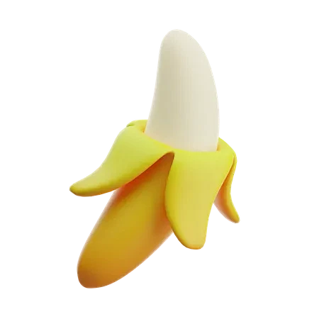 Peeled Banana 3D Icon