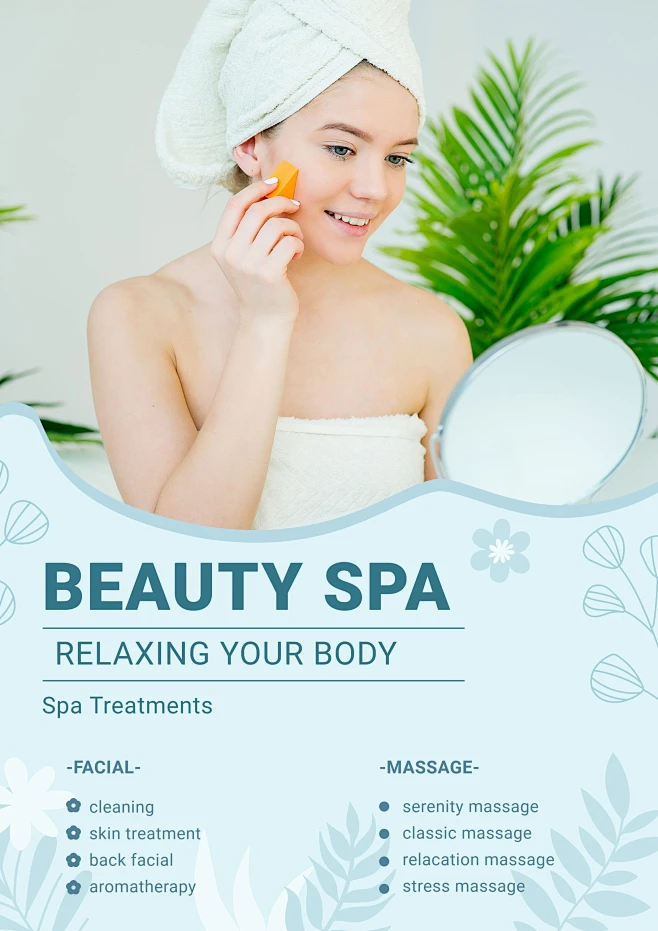 Beauty SPA Advertising Poster素材-花瓣网