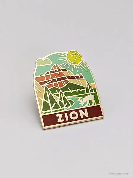 Zion National Park Enamel Pin-花瓣网