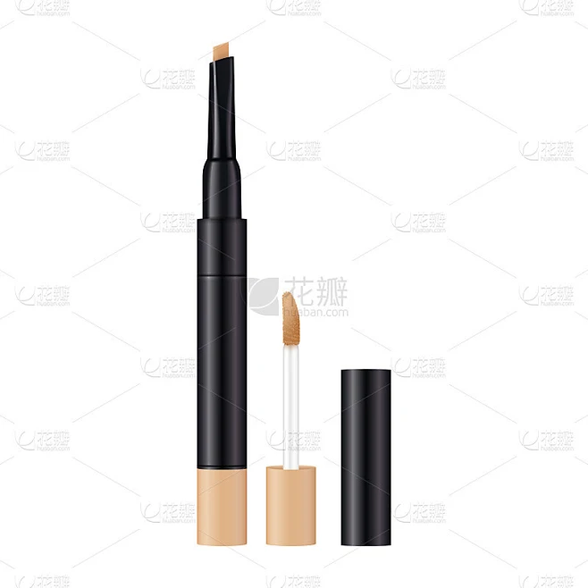 Concealer make up design template. 3d realistic pr素材-花瓣网