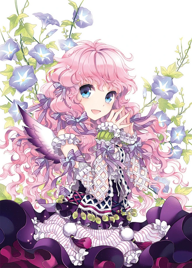 Nardack 牵牛花 紫色 美女 软妹 华丽-花瓣网