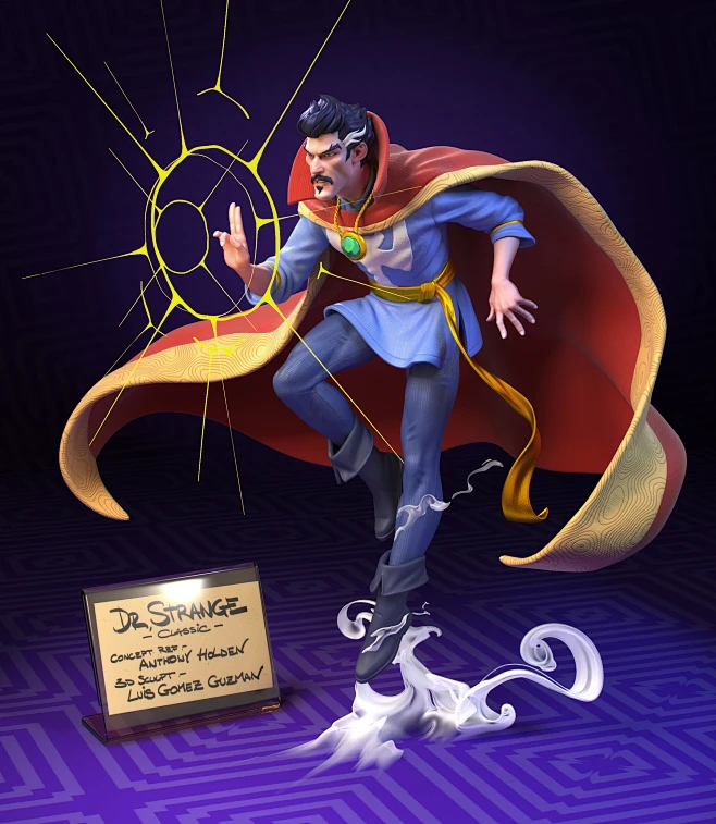 Dr Strange , classic look, Luis Gomez-Guzman : 3D sculpt done in Zbrush ...