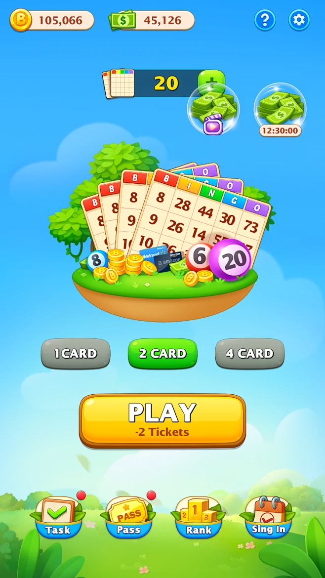 Bingo Game UI UI/UX-花瓣网