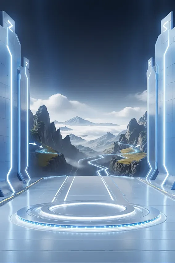 科技未来感电商展台XL-LoRA-Fine-LiblibAI-花瓣网