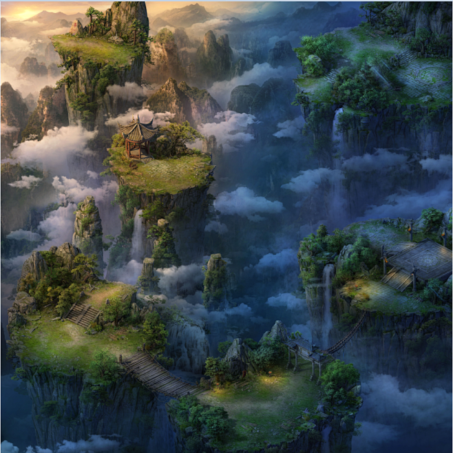 梦幻类型鸟瞰图