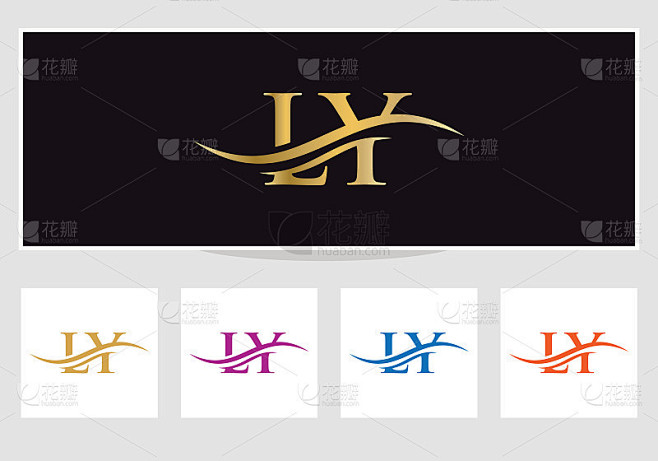 首字母LY链接标识矢量模板。字母LY标志设计。LY标志设计矢量