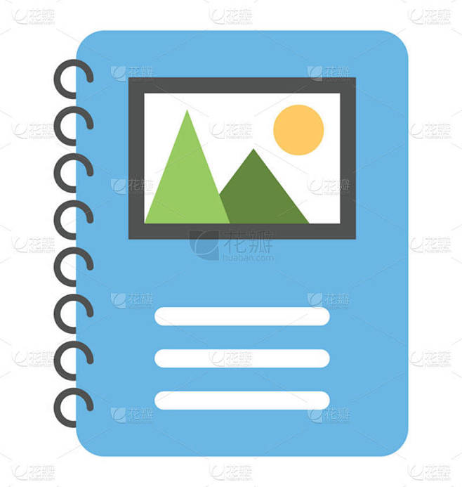 螺旋小册子, 画册平面图标