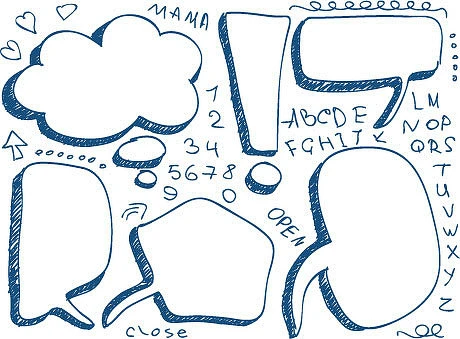 手绘气泡框-花瓣网