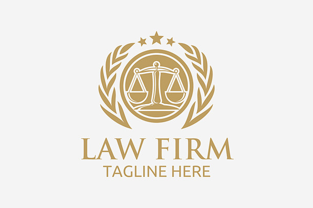 淡黄色的天平logo矢量图标_88ICON https://88icon.com 浅色 五角星 精美 logo 简约 设计感 圆形 法律 麦穗 天平