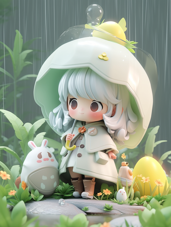 ivan_1983_super_cute_girl_IP_by_pop_mart_green_leaves_in_the_ba ...