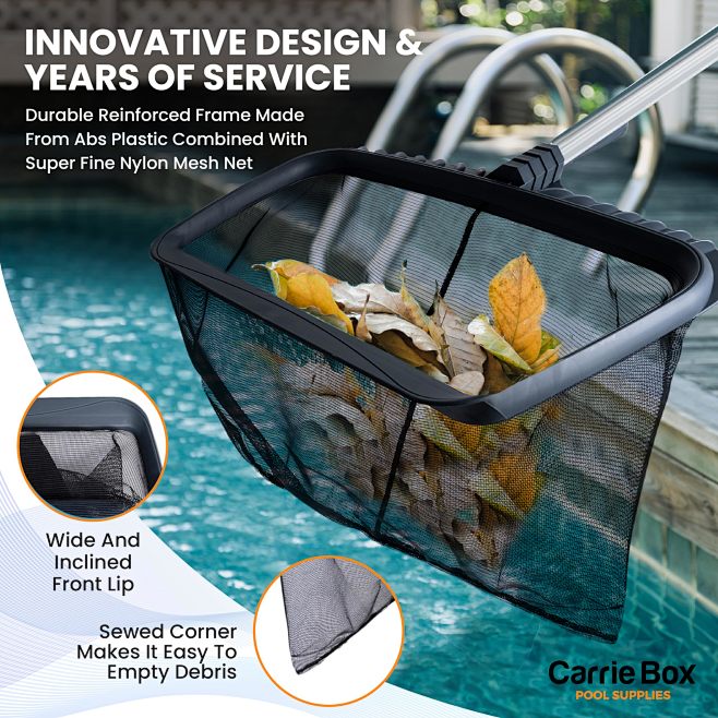 Amazon.com : Carrie Box XL Swimming Pool Skimmer Net, 20" x 14" with ...