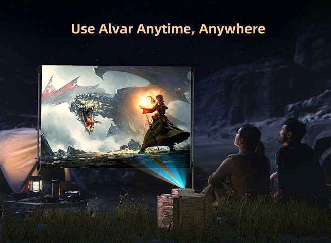 Amazon.com: ALVAR 8000 Lumens Mini Portable Projector (100" Screen ...