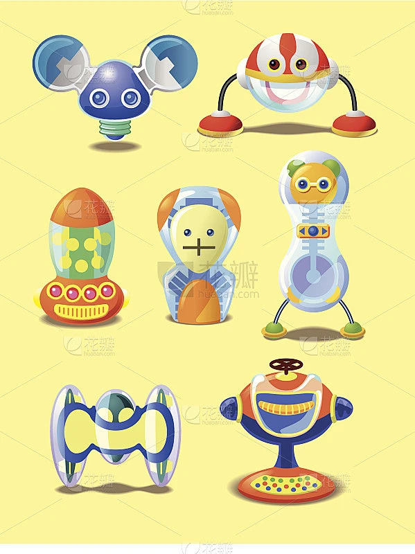 Toy_Robot素材-花瓣网