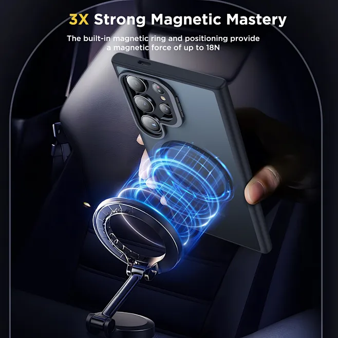 Amazon.com: Humixx for Samsung Galaxy S24 Ultra Case with Built-in Camera Ring Stand [Fit for ...