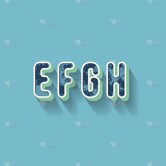 E F G H - 3D塑料字母表