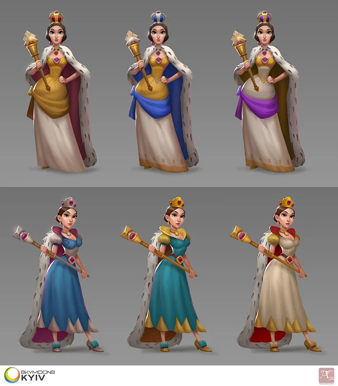 Queen character design : Queen character design for Fabula project -花瓣网