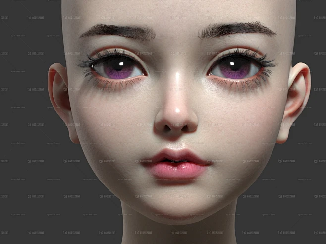 人物 头像 高模 美型 素体 萝莉 美女 模型-女人模型库-Zbrush(.ztl/.zbp)模型下载-cg模型网-花瓣网