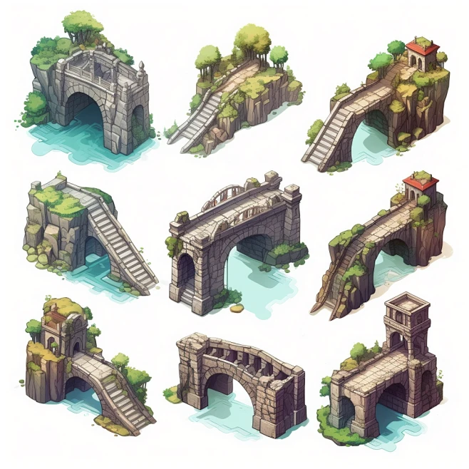 卡通场景素材 (6)-花瓣网