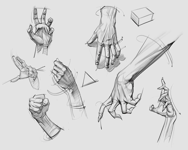 Hands Drawings-花瓣网