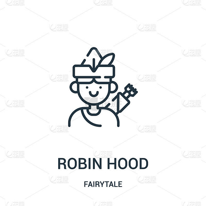 robin hood icon vector from fairytale collection.