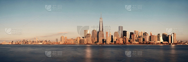 城市天际线,纽约,美国中大西洋地区,美国,水平画幅,建筑,无人,全景,户外,城市