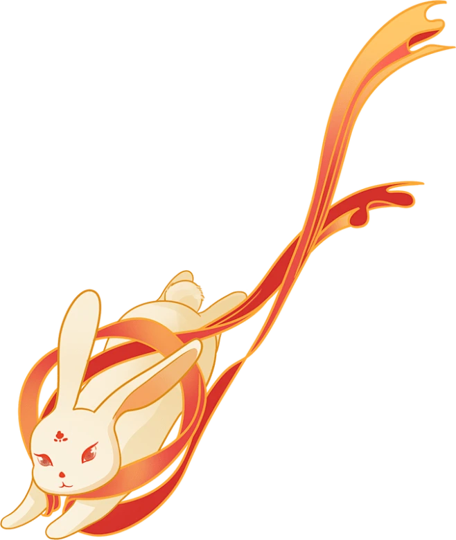 创意国潮风中秋节插画-月兔-花瓣网