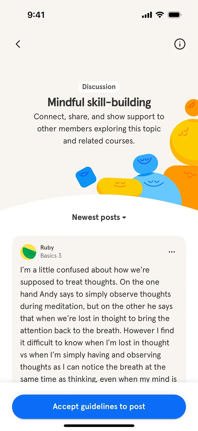 Headspace Creating a post screen-花瓣网
