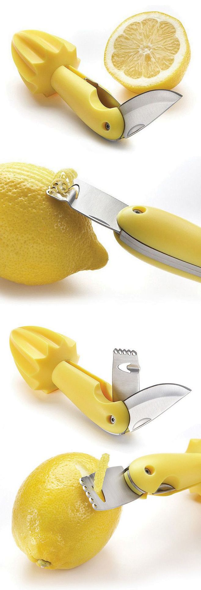 3-in-1 lemon knife and zester - so clever for baking, making lemon ...