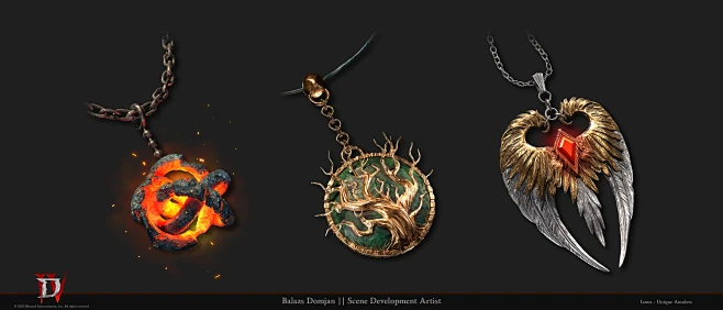 Diablo IV - Icons - Unique Amulets-花瓣网