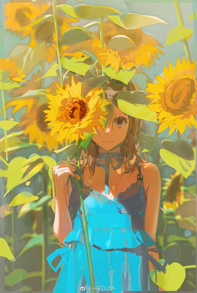 Redum三土-PID：15825259作者的画给我一种夏天的绚丽和活力的感觉，通过二分法运用高饱和度的明艳色彩以及冷暖对比，描绘出绚烂地光影，除了色感上的优势，作者同时也精于对动态的塑造 ...