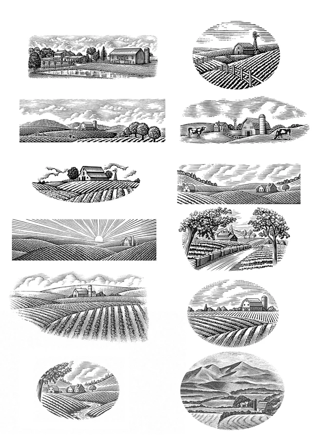 Landscape Illustrations created by Steven Noble : Landscape ...