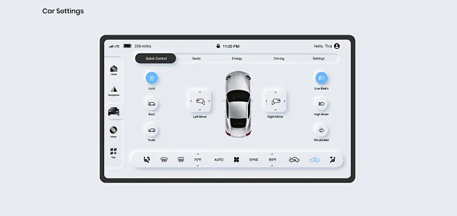 Self-driving Car Interface-花瓣网
