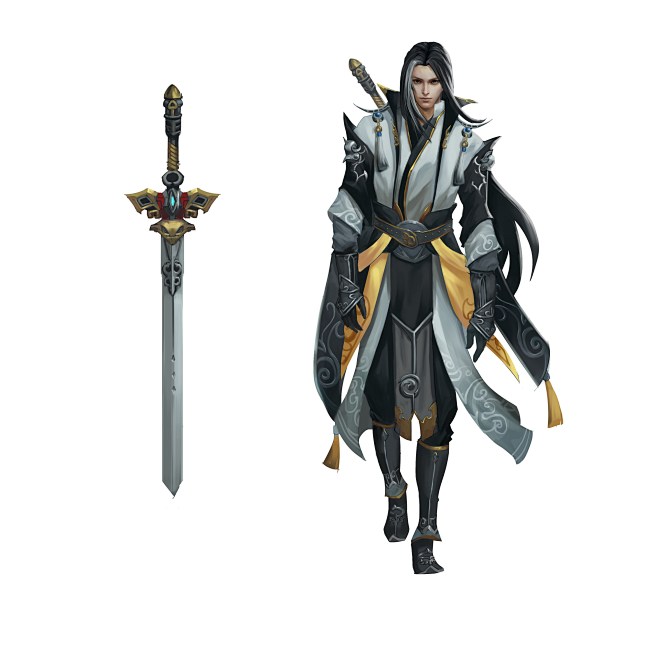 中国风男性角色原画中国风写实角色原画来自cgbook.cn (641)