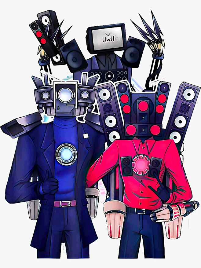 Thumbnail 3 of 3, Sticker, Cameraman, Speakerman, TVman, Skibidi Toilet ...